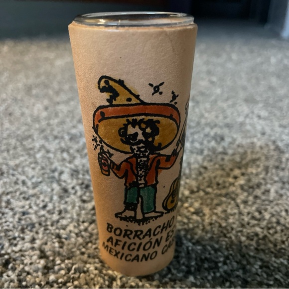 Unbranded | Dining | Leather Wrapped Mexico Shot Glass Gun Guitar ...
